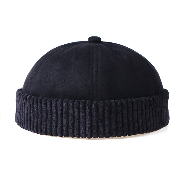 Docker Cap Brimless Hat Worker Hat Rolled Cuff Retro Peakless Cap Land ...