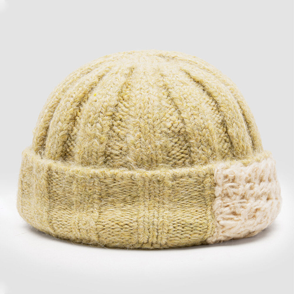 Unisex Acrylic Knitted Solid Color Striped Crochet Color-match Patch ...